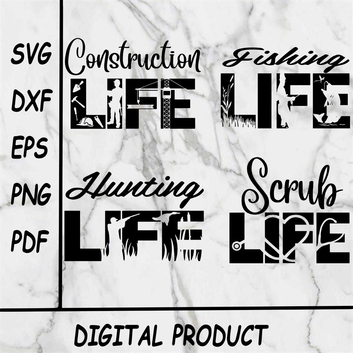 Life is Work SVG, Life PNG, Life DXF, Life Pdf Digital Product - Etsy
