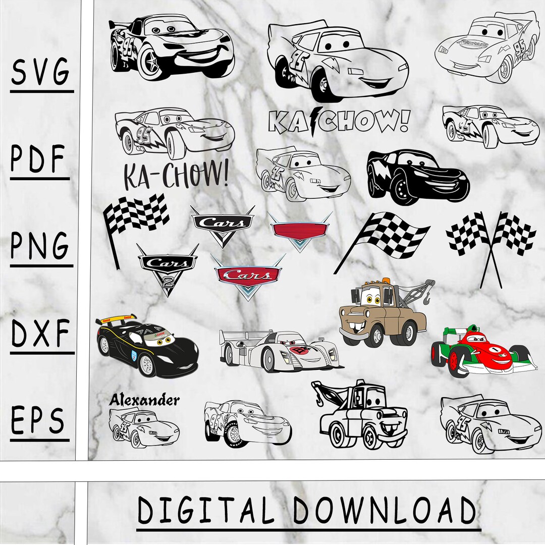 Cars SVG Bundle, Cars PNG, Cars DXF, Cars Silhouette, Digital Product ...
