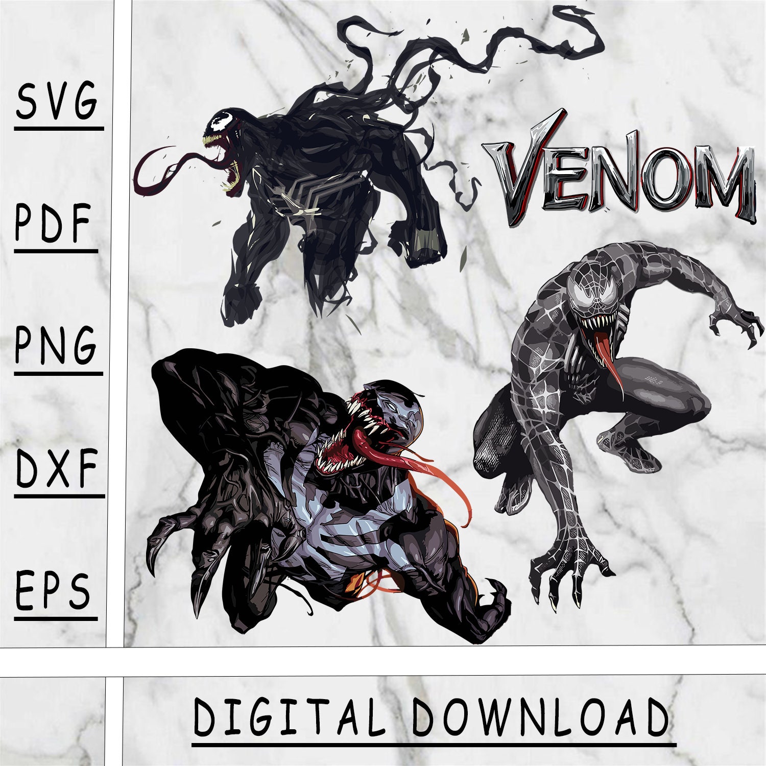 Venom Body SVG, Venom Body PNG, Venom Body DXF, Venom Body Pdf, Venom ...