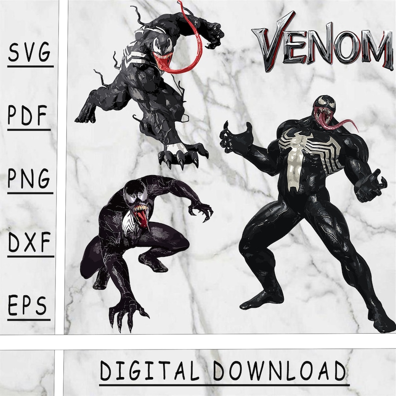 Venom Body SVG, Venom Body PNG, Venom Body DXF, Venom Body Pdf, Venom ...