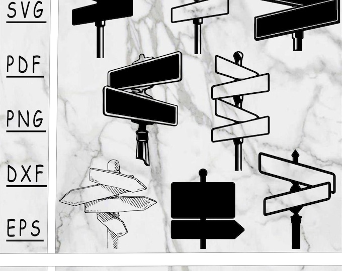 Street Sign Template SVG - Etsy Canada