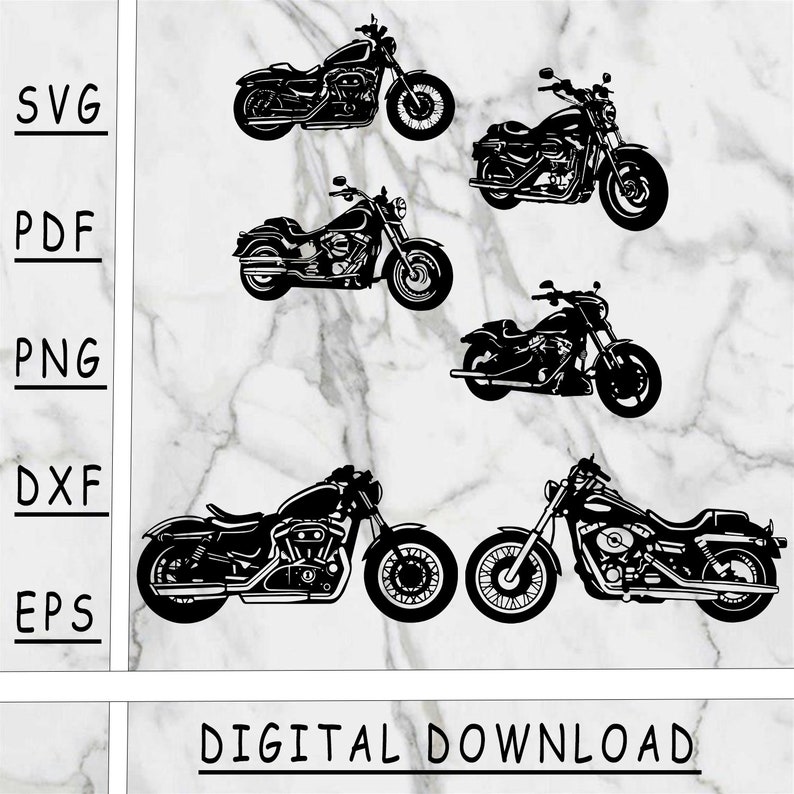 Motorcycle SVG Bundle 1 Motorcycle Silhouette Motorcycle - Etsy