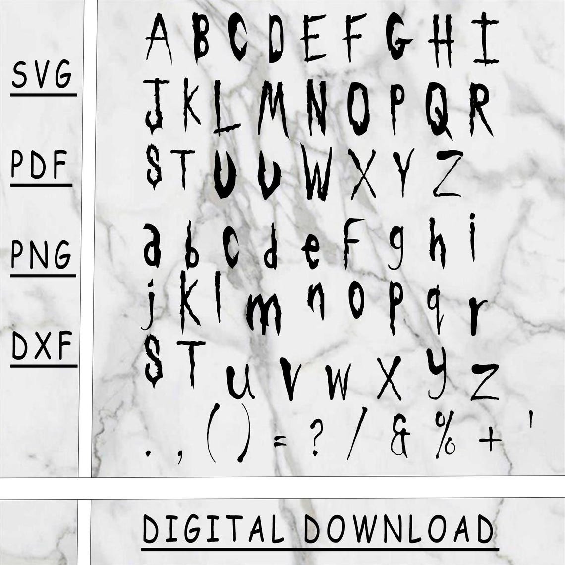 Rock Font SVG, Rock Font PNG, Rock Font Dxf, Rock Font Pdf, Slipknot ...