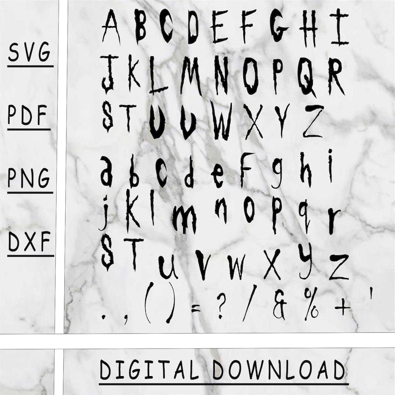 Rock Font SVG, Rock Font PNG, Rock Font Dxf, Rock Font Pdf, Slipknot ...