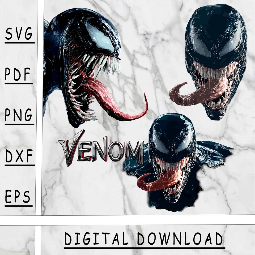 Venom Head SVG, Venom Head PNG, Venom Head DXF, Venom Head Pdf, Venom ...