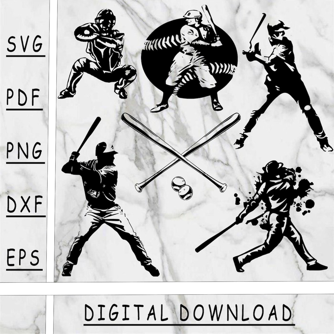 Baseball SVG Bundle, Baseball PNG, Baseball DXF, Baseball Pdf, Baseball ...