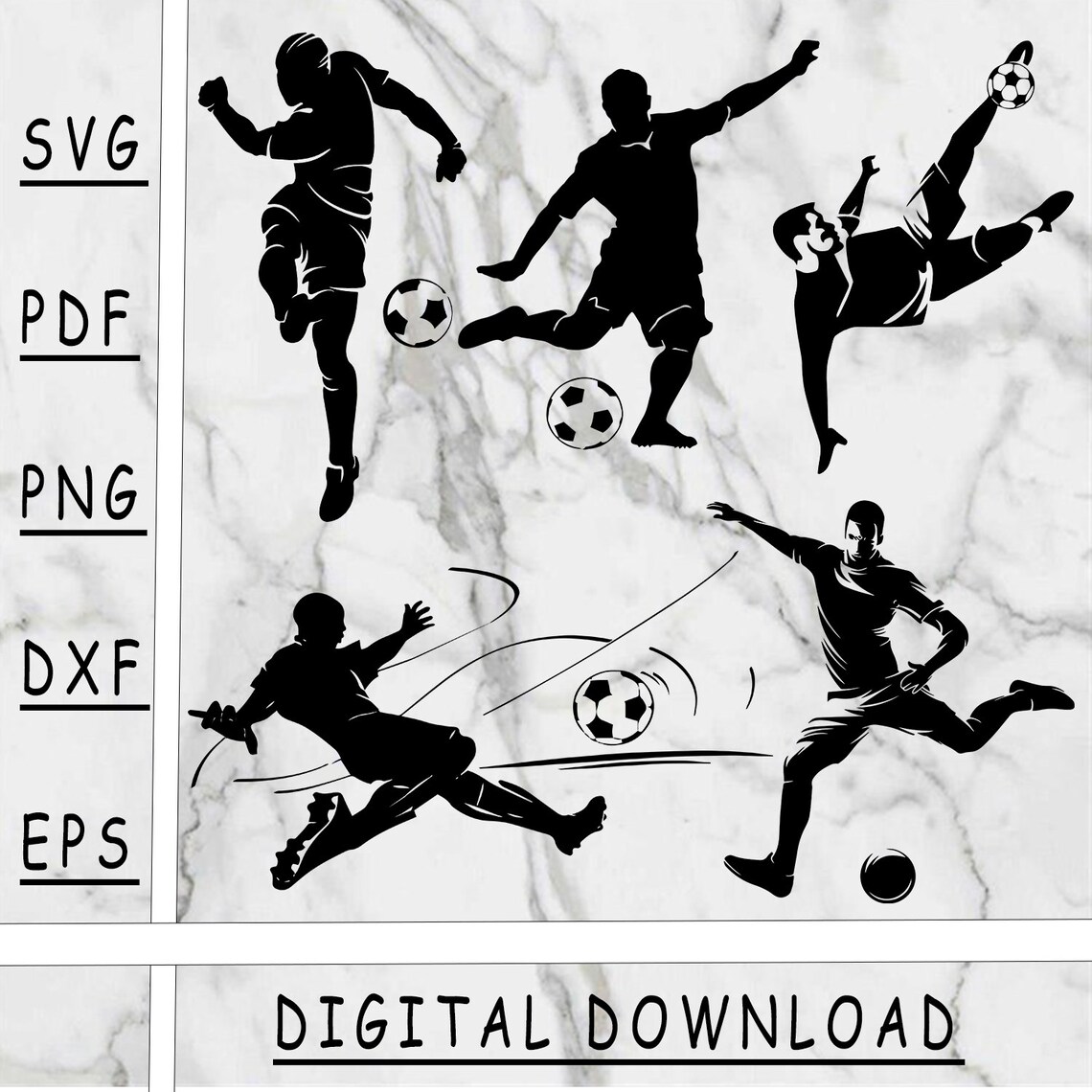 Football Player SVG Bundle: Sports Cut Files (digital Download) - Etsy