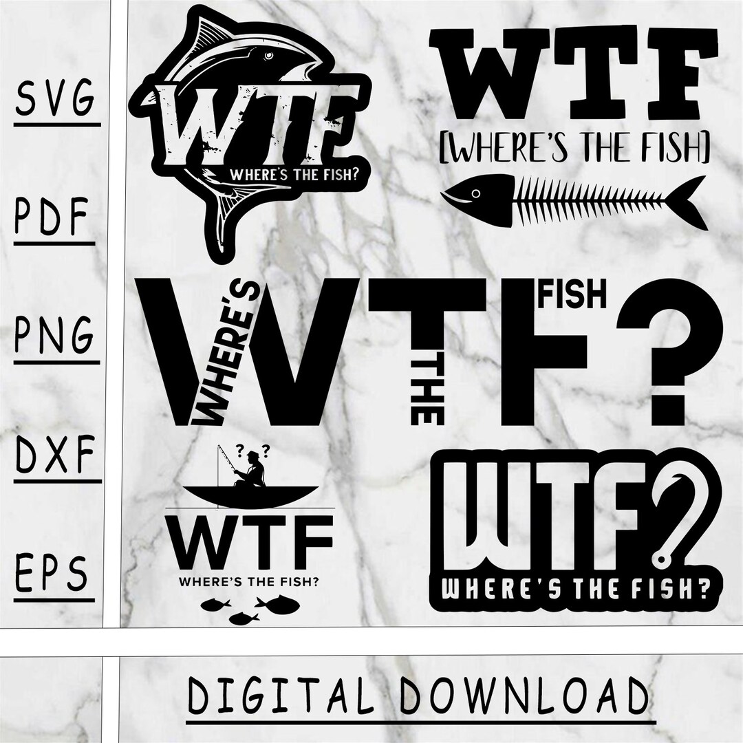 Where's the Fish SVG Bundle #1, Where's the Fish PNG, Where's the Fish ...