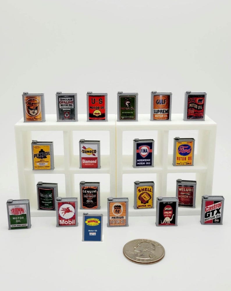 1:12 Scale Miniature Motor Oil Can Garage Props - Etsy