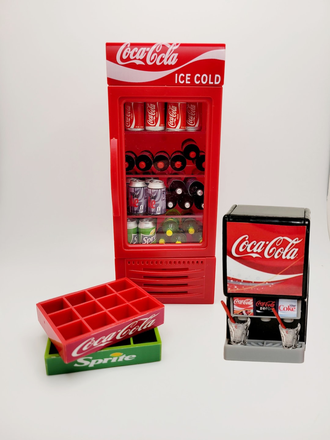 Miniature Soda Cooler/miniature Beverage Dispenser/dollhouse Coke ...