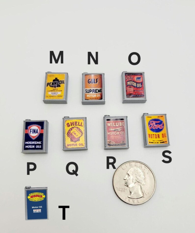 1:12 Scale Miniature Motor Oil Can Garage Props - Etsy