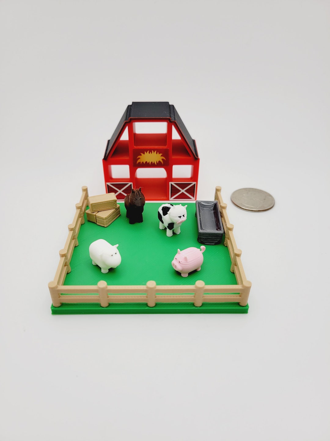 Miniature Farm Playset for Dollhouses 1:6 Scale - Etsy