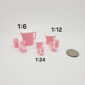 Dollhouse Miniature Pitcher Set 5 Pcs - Etsy