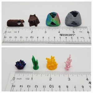 Miniature Aquarium Rocks and Plants/tiny Fish Tank Supplies/miniverse ...