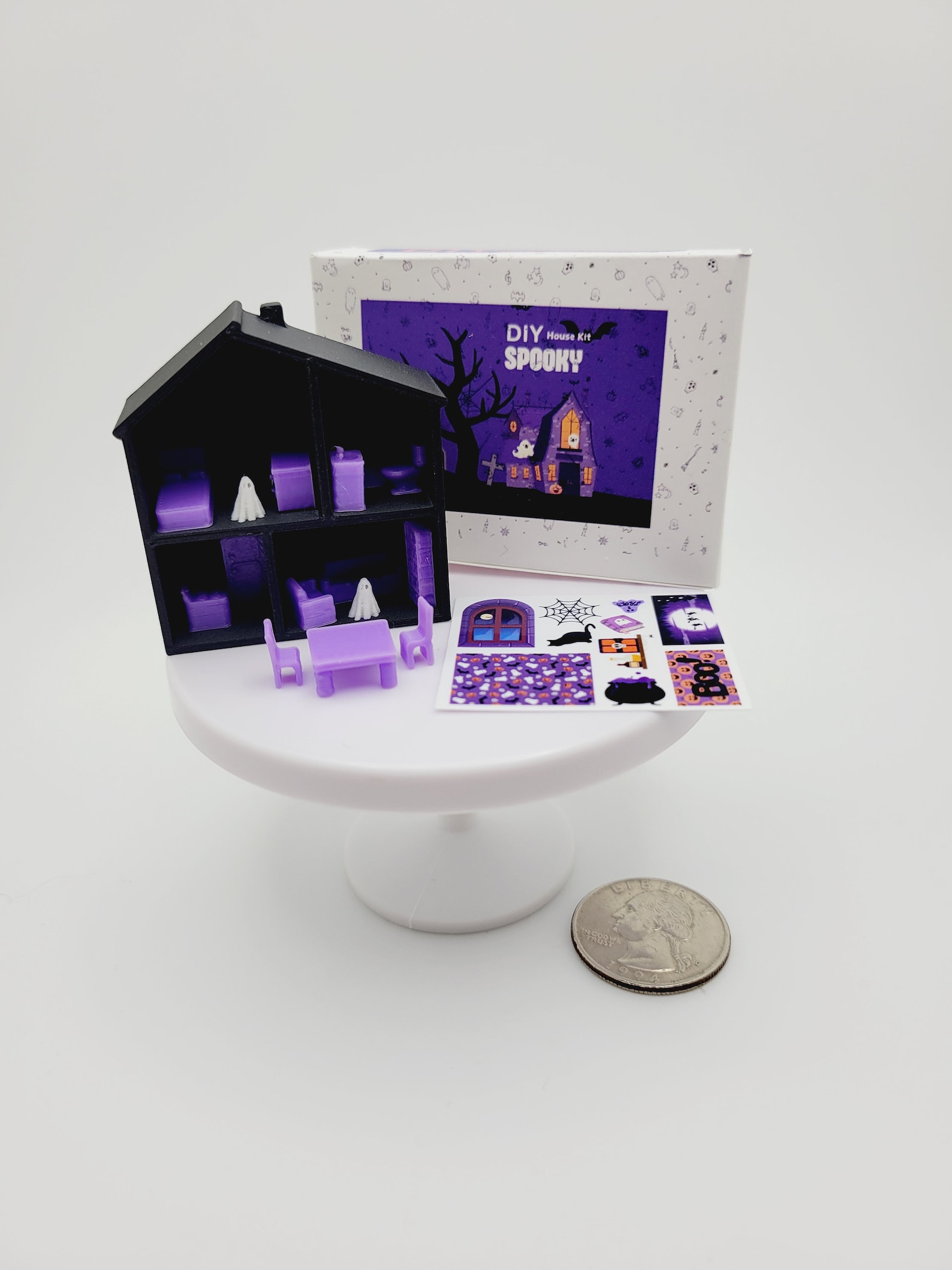 Miniature DIY Ghost House With Tiny Furniture and Ghosts/dollhouse for ...