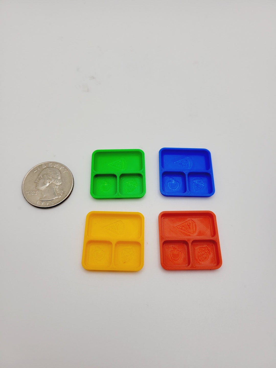 Dollhouse Miniature Baby Plate Sets/tiny Preschool Plates 4 Pcs - Etsy