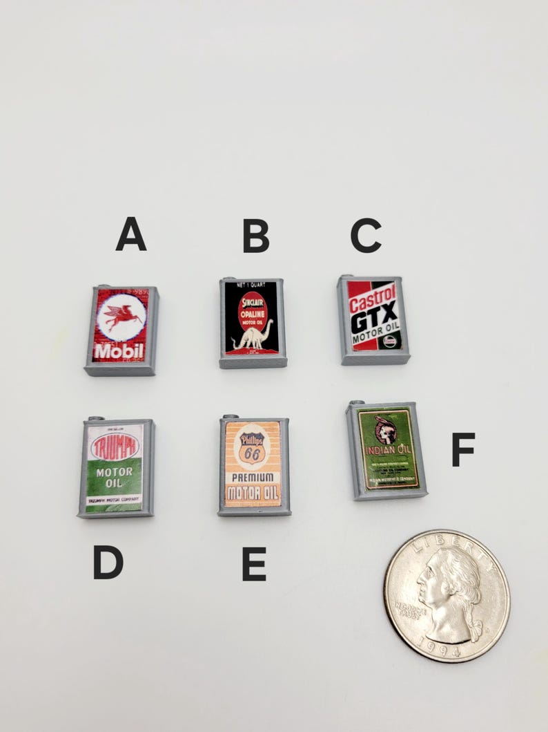 1:12 Scale Miniature Motor Oil Can Garage Props - Etsy