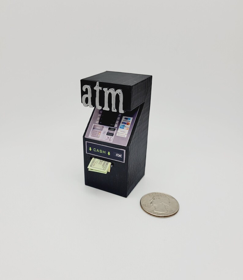 Miniature ATM Machine 1:24 Scale - Etsy
