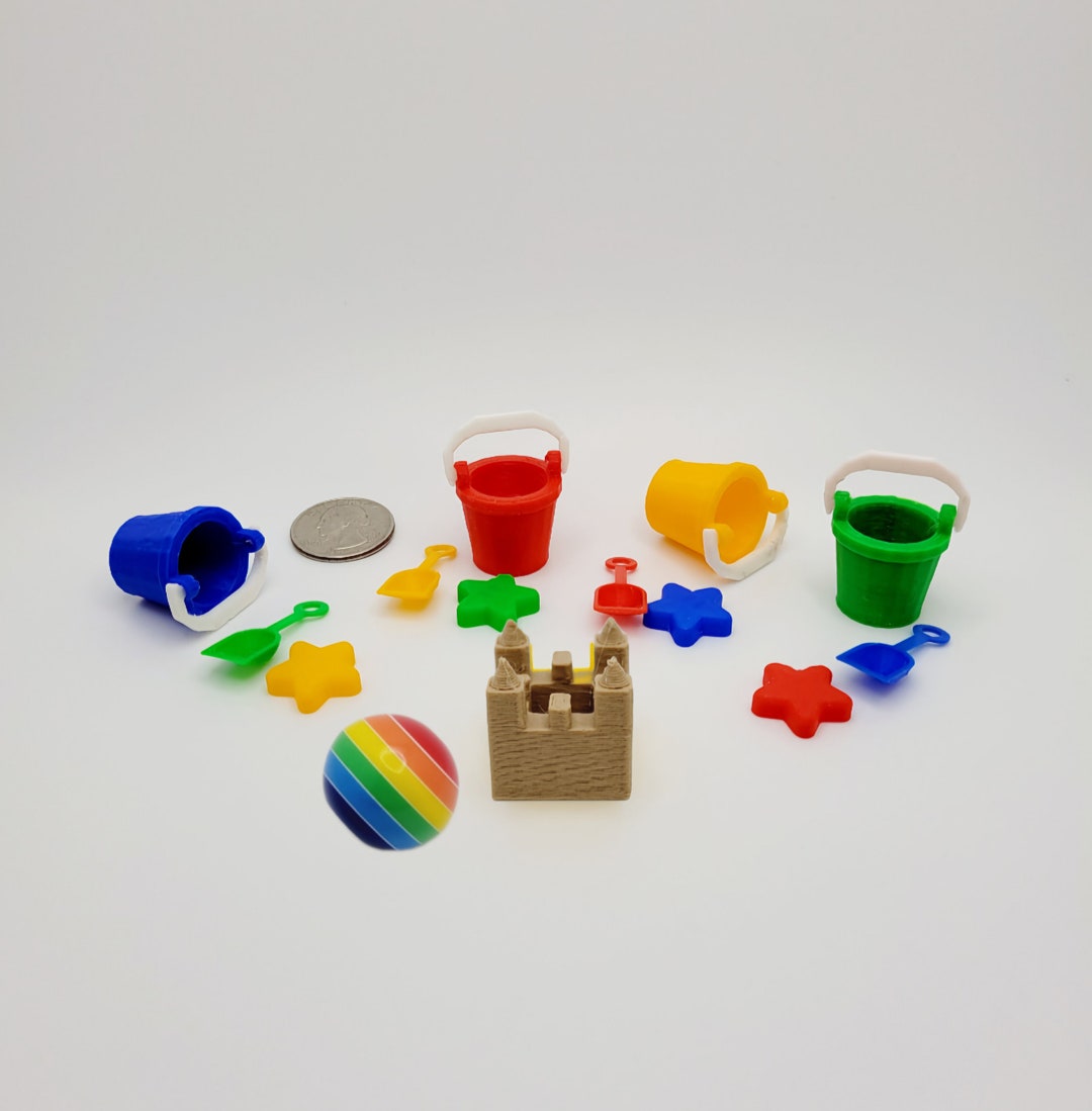 Miniature Beach Bucket Toys for Dollhouses - Etsy