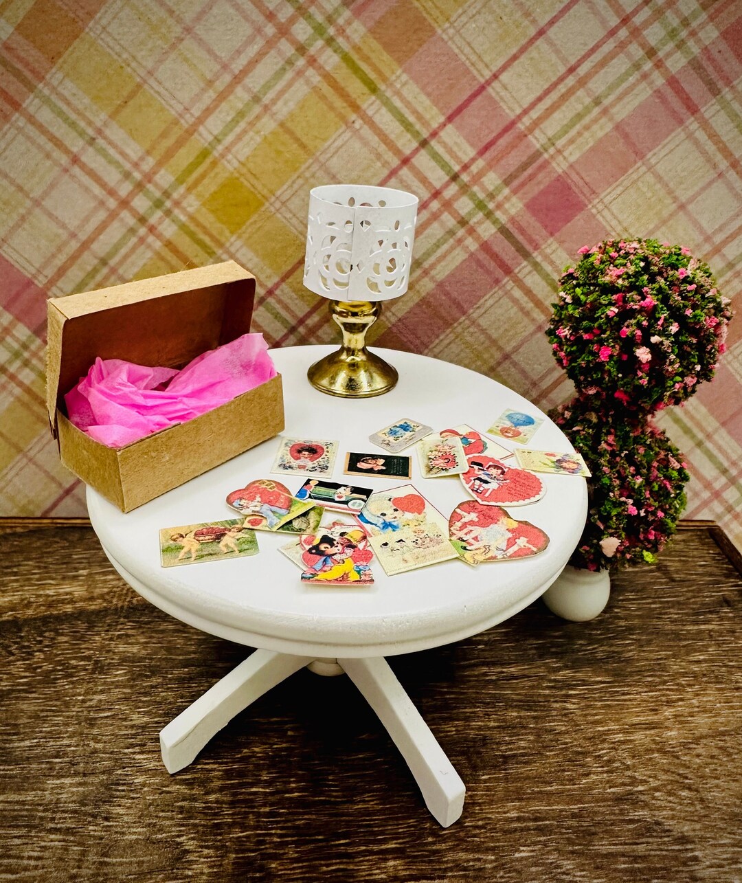 1:12 Miniature Box of Vintage Valentine's Day Cards- Dollhouse Love ...