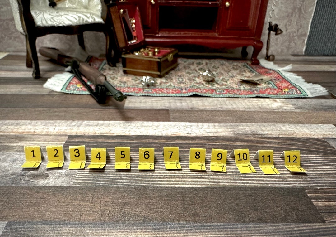 1/12 or 1/6 Scale Crime Scene Investigation Evidence Markers- Dollhouse ...