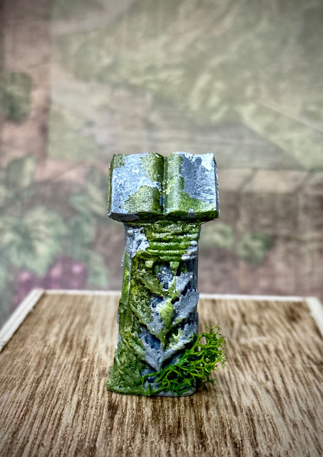 Multi-scale Book & Ivy Headstone Statue Dollhouse Miniature- Tiny Grave ...