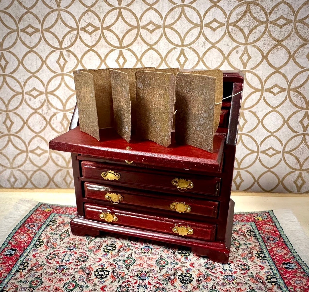 1:12 Dollhouse Miniatures Vintage File Folders 4 Pack -mini Office ...
