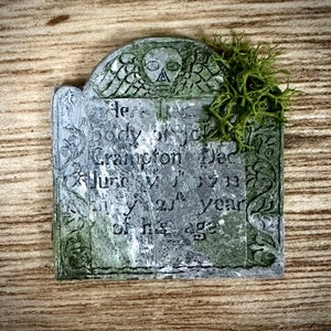 Multi-scale 1700s Flat Slab Headstone Dollhouse Miniature- Tiny Grave ...