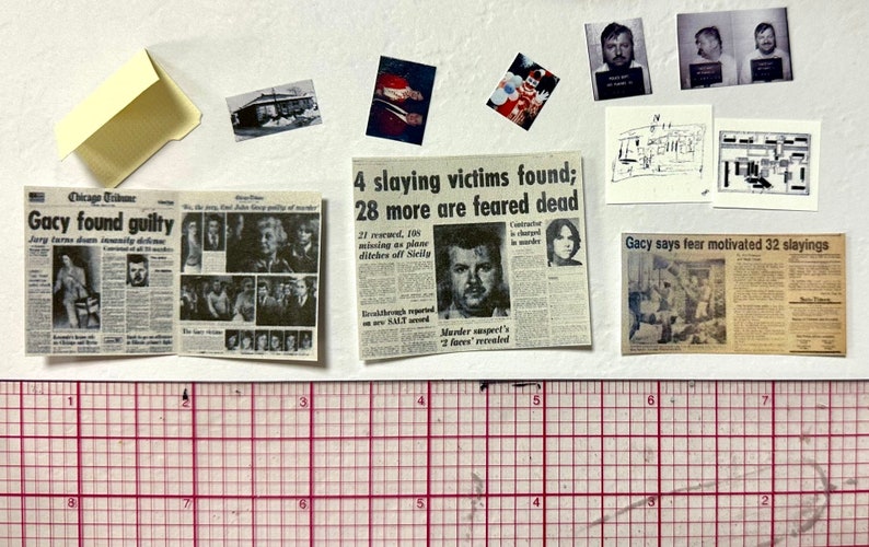 1:12 John Wayne Gacy Paper Pack Dollhouse Miniature mini True - Etsy