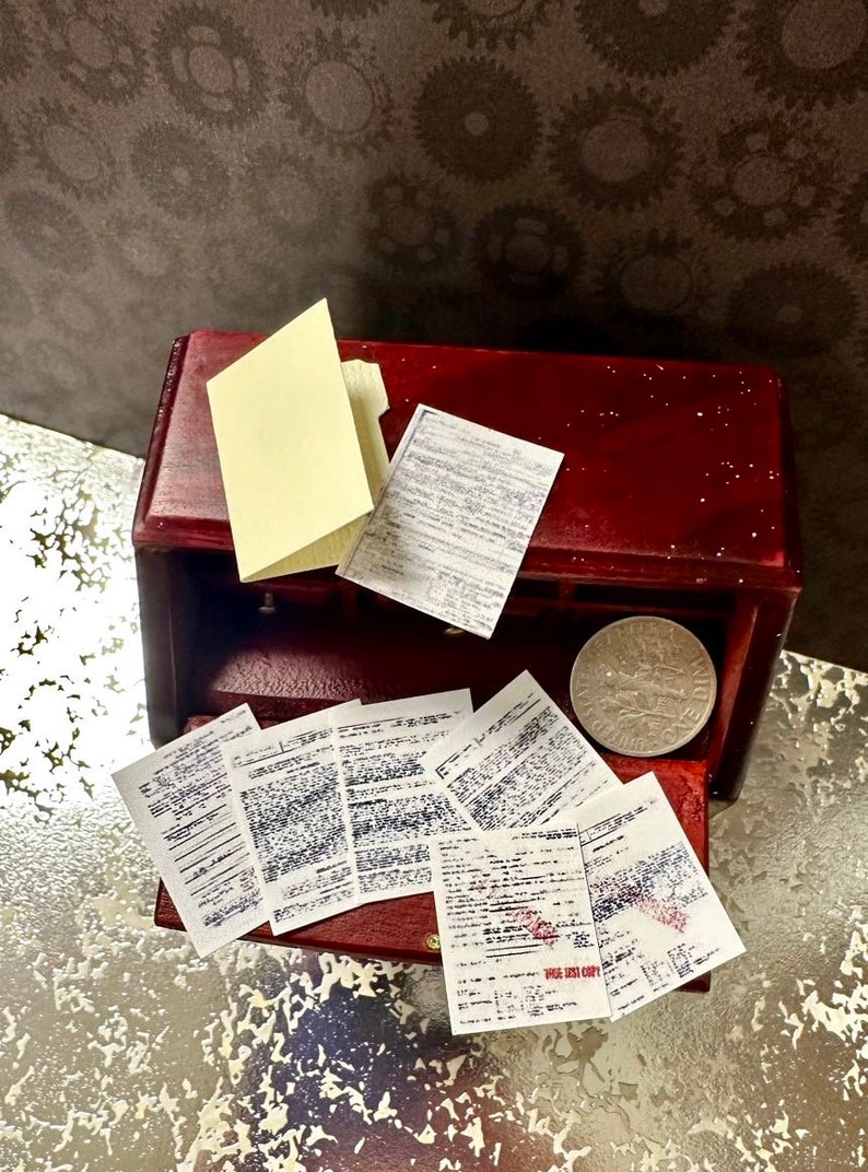 1:12 Autopsy File Folder Dollhouse Miniature Curiosity Prop - Etsy