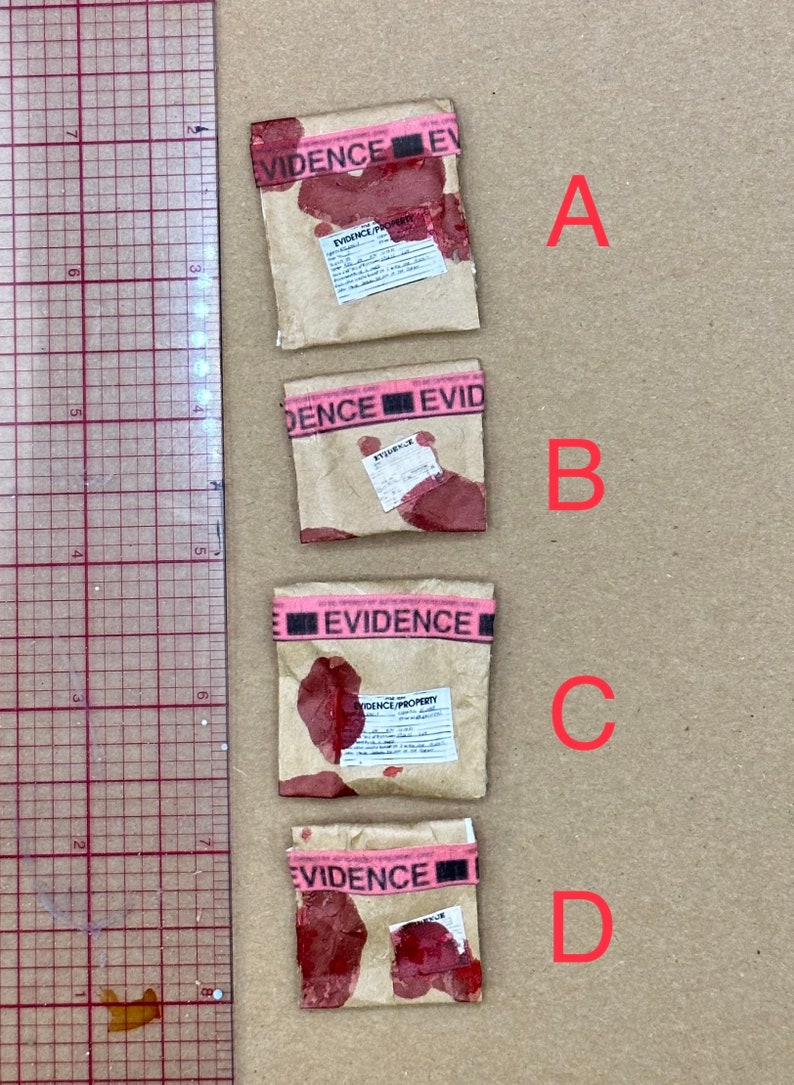1:12 Bloody Evidence Packages & Boxes Miniature Dollhouse - Etsy