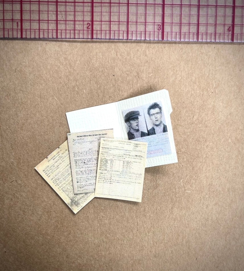 Miniature 1:12 Asylum File Folder Dollhouse Curiosity Prop - Etsy