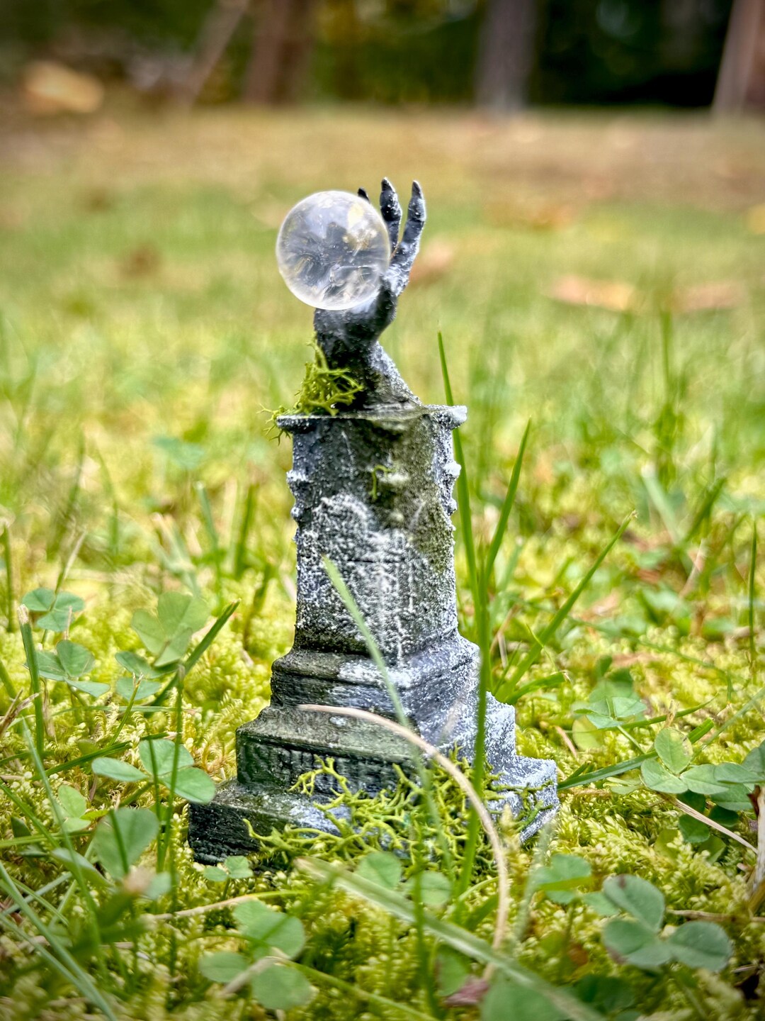 Multi-scale 1:12 Zombie Orb Headstone Statue Dollhouse Miniature- Tiny ...