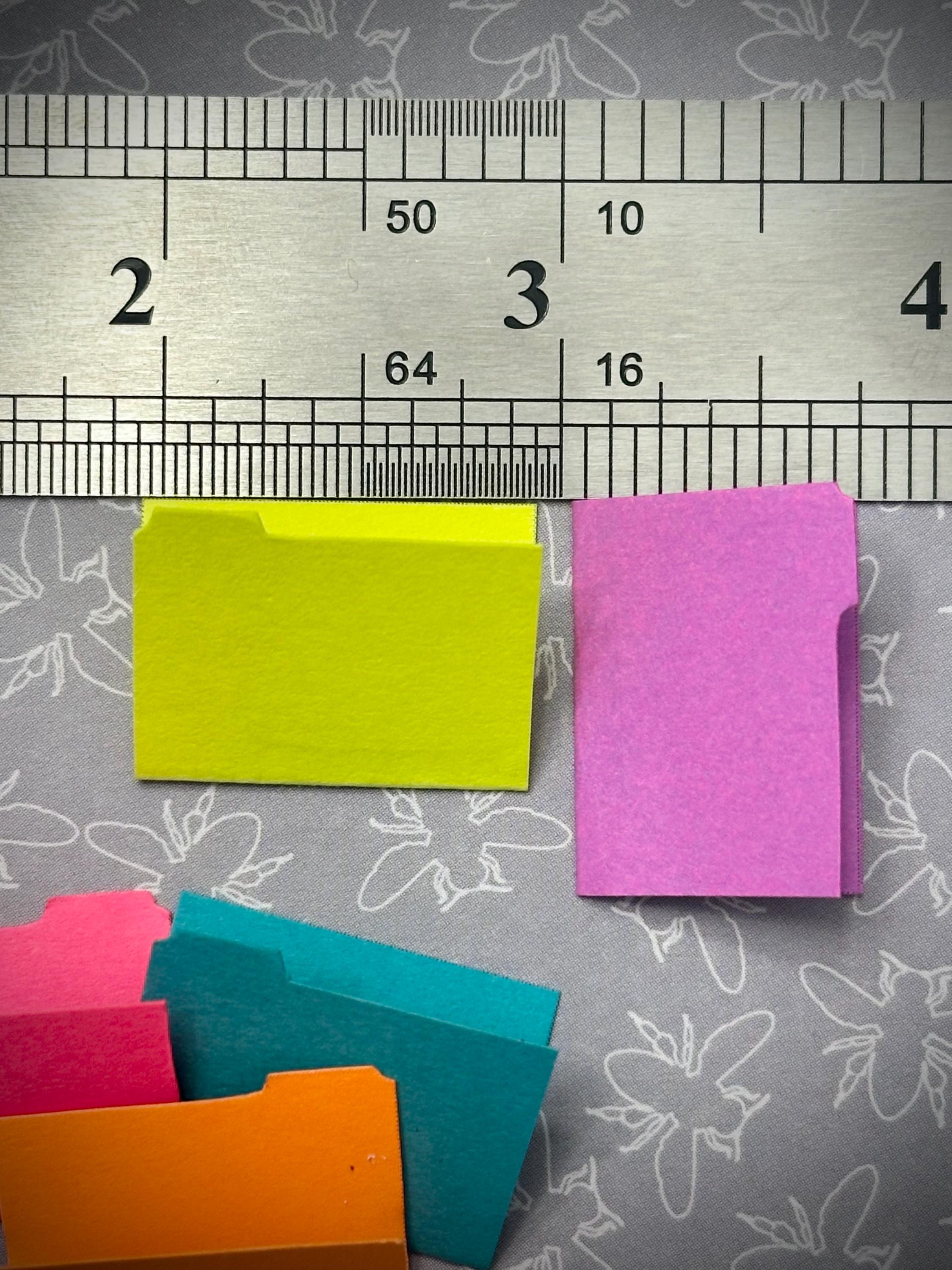 1:12 Neon File Folders 5 Pack Dollhouse Miniatures -tiny Office ...