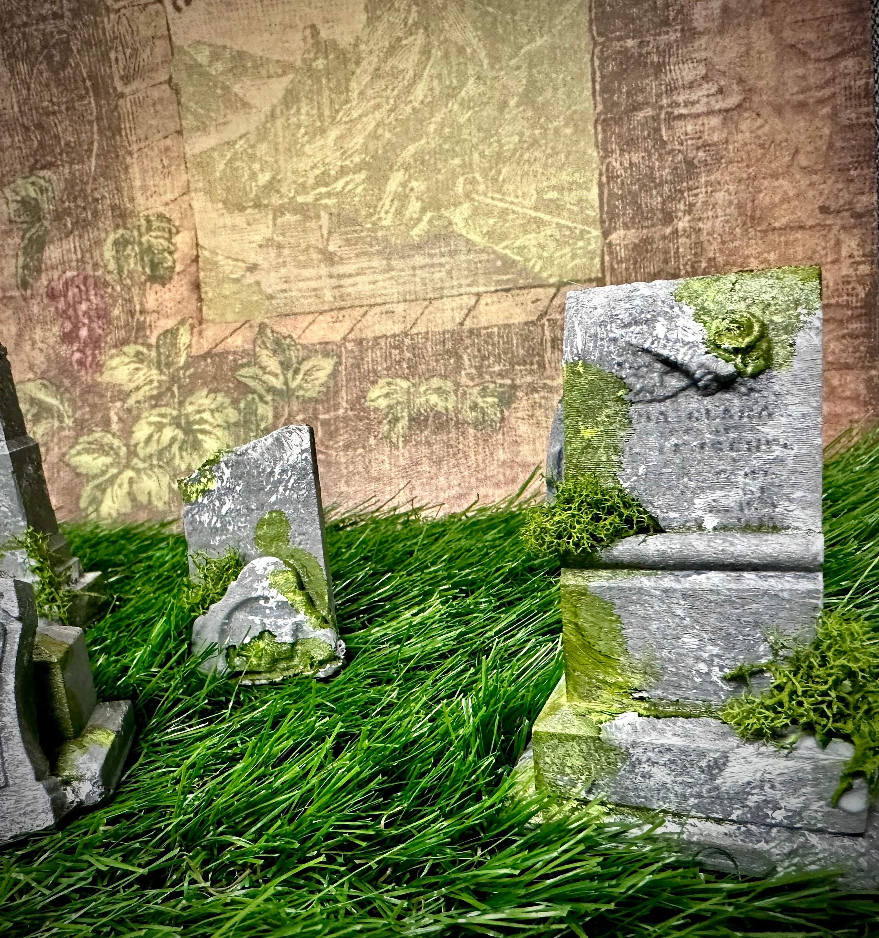 Multi-scale Headstone Dollhouse Miniature- Tiny Grave Marker- Diorama ...