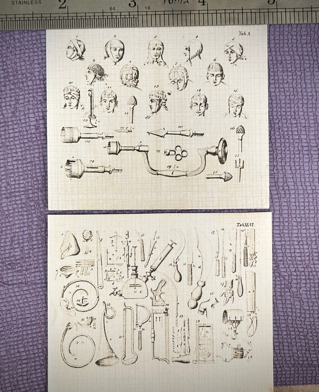 Multi-scale 1:12 Medical Instrument Charts and Diagrams Dollhouse ...