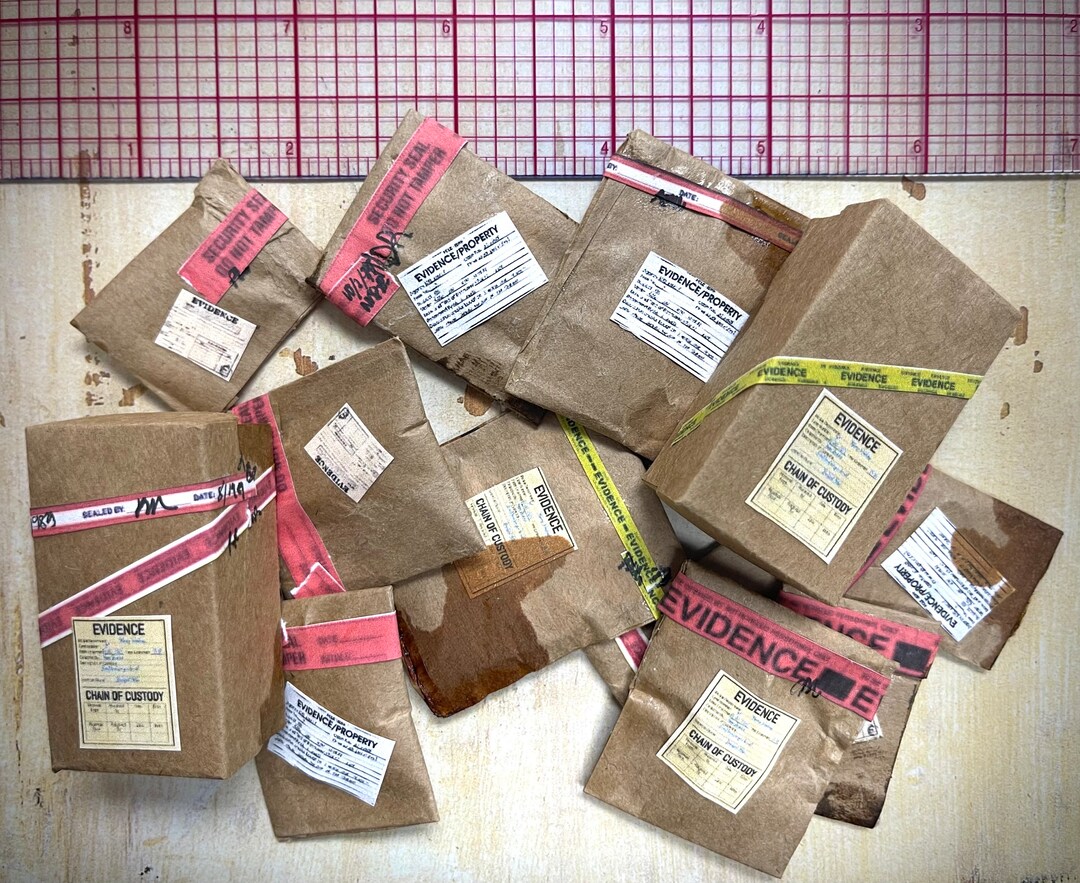 1:12 Evidence Packages & Boxes- Miniature Dollhouse True Crime Scene ...