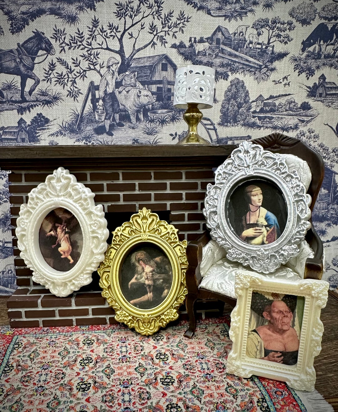 Multi-scale Oddity Renaissance Paintings Dollhouse Miniatures Strange ...