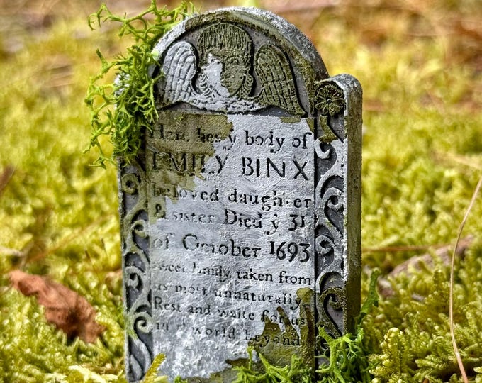 Multi-scale/1:12 Emily Binx Headstone Dollhouse Miniature- Halloween ...