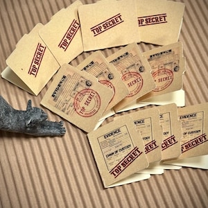 1:12 Top Secret/evidence File Folders 4 Pack Dollhouse Miniatures -tiny ...