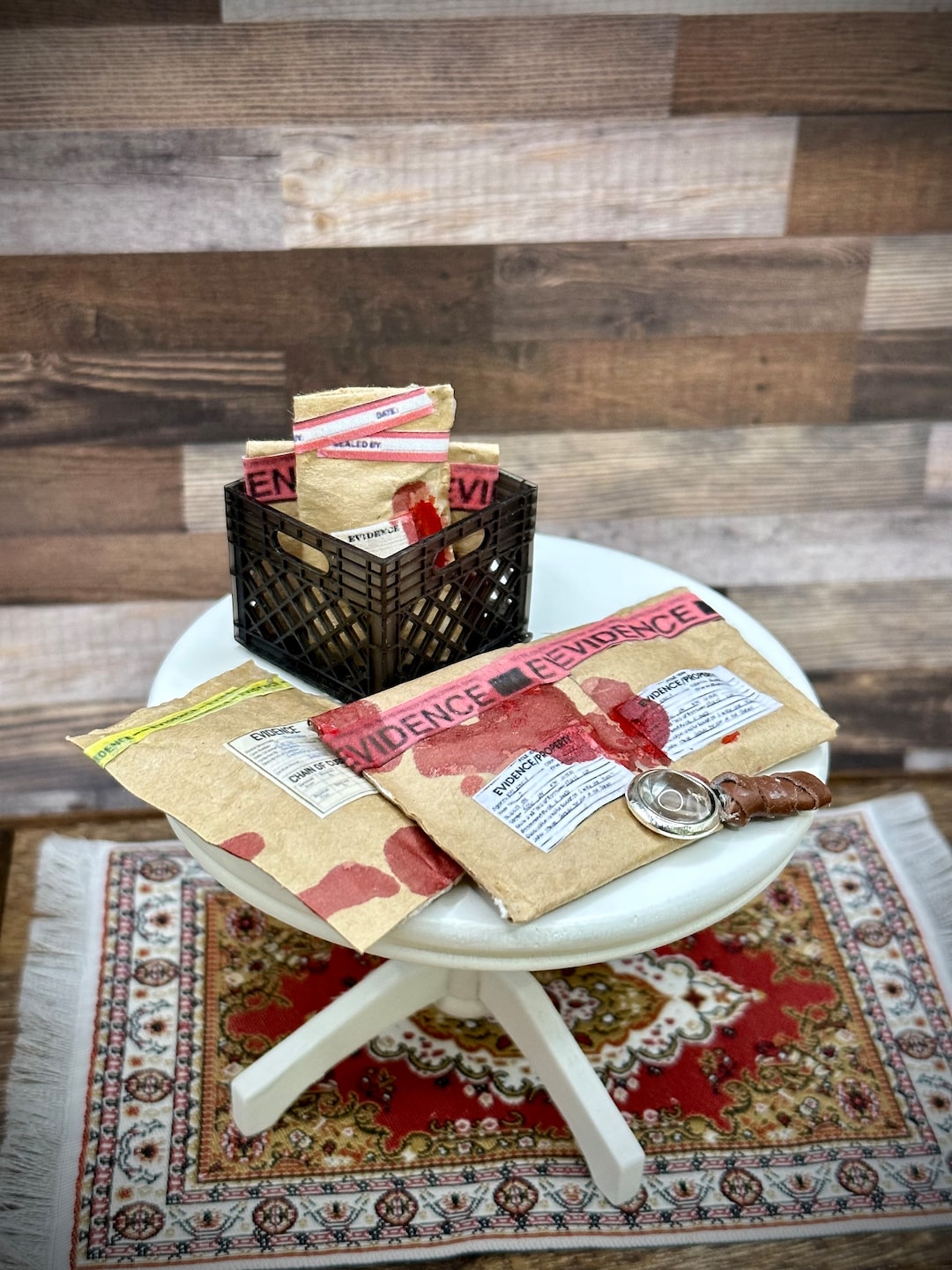 1:12 Bloody Evidence Packages & Boxes- Miniature Dollhouse True Crime ...
