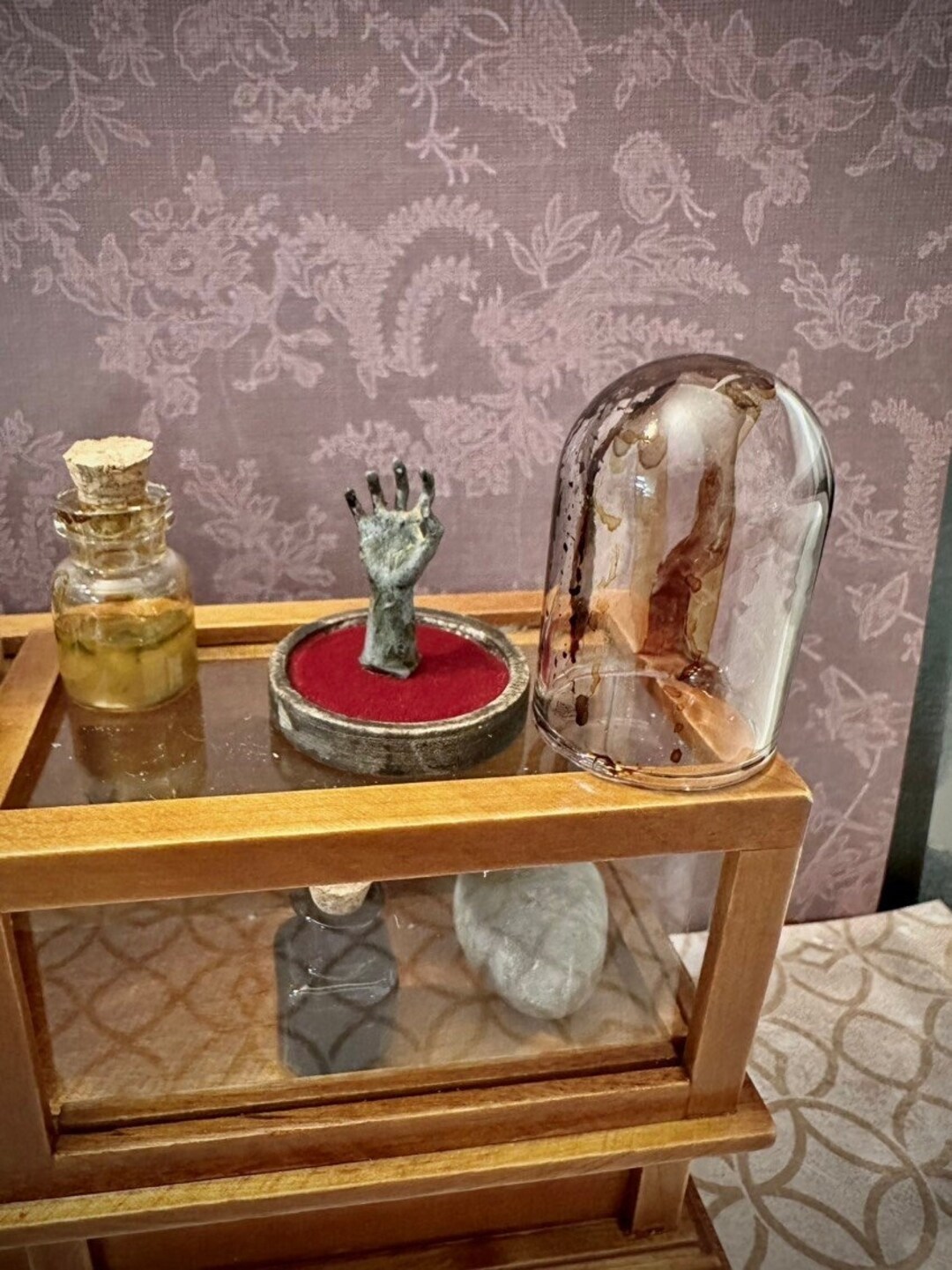 1:12 Miniature Zombie Hand in Dome Jar- Diorama Mystery- Curiosity ...