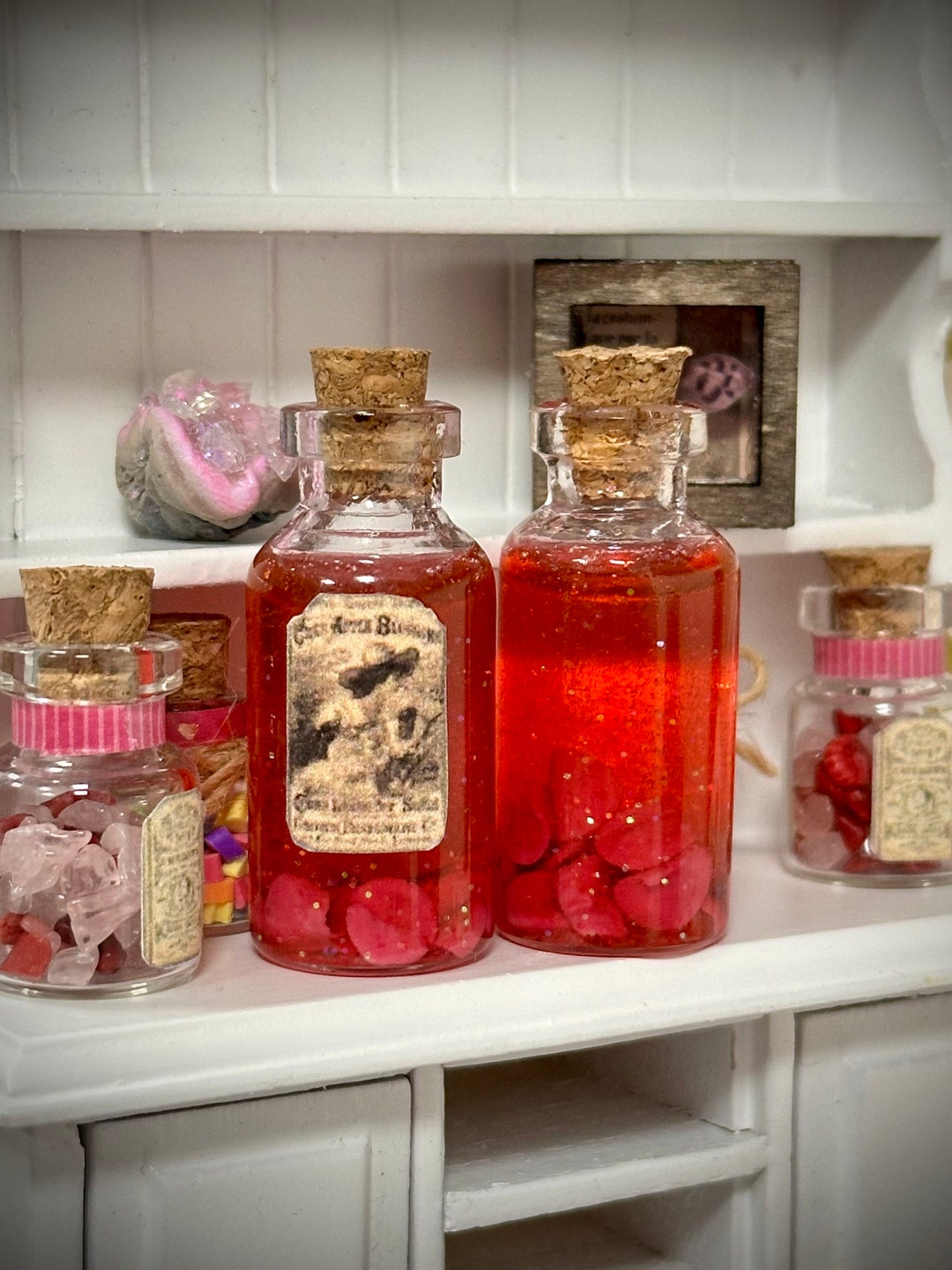 1:12 Large Rose Petal Love Potion Dollhouse Miniature- Tiny Valentine’s ...