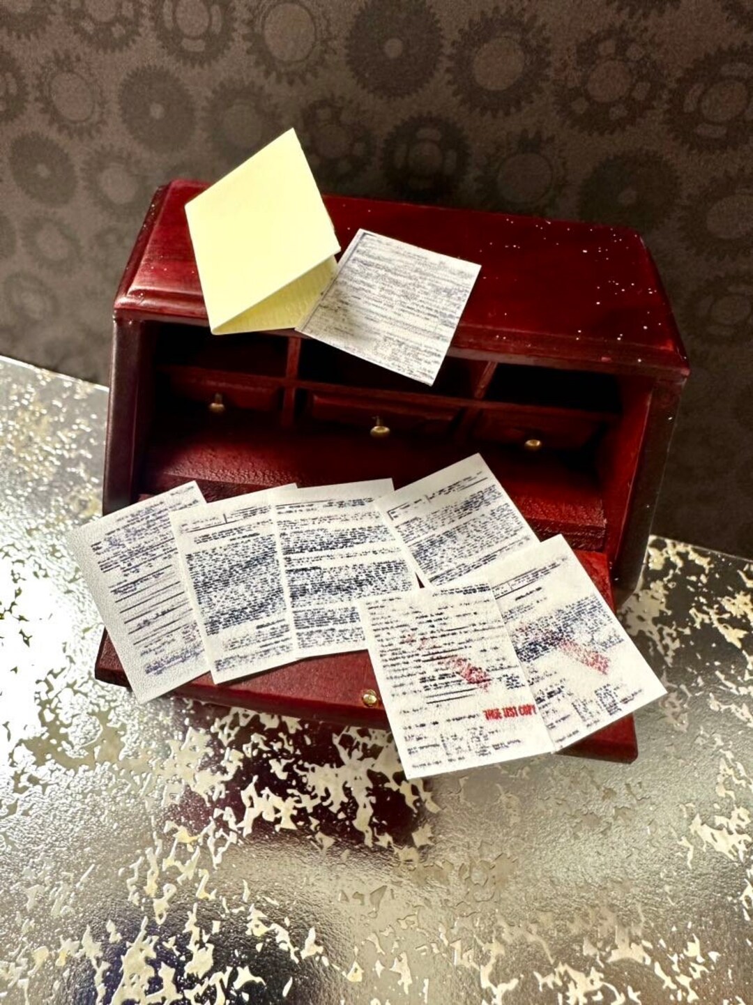 1:12 Autopsy File Folder Dollhouse Miniature- Curiosity Prop- Diorama ...