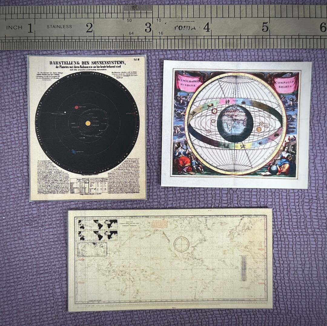 Multi-scale 1:12 Astronomy Maps, Charts, and Diagrams Dollhouse ...