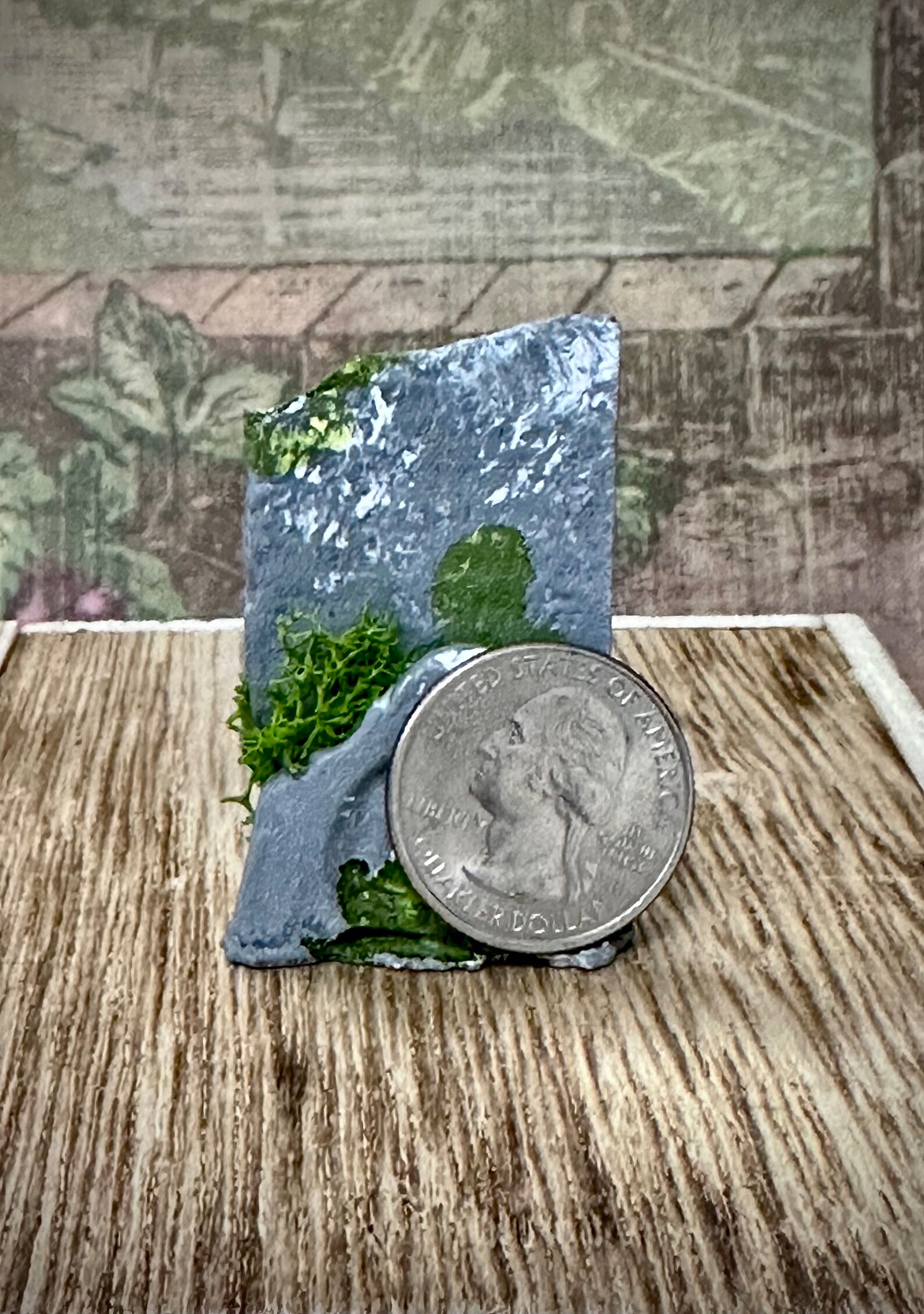 Multi-scale Broken Slab Headstone Statue Dollhouse Miniature- Tiny ...