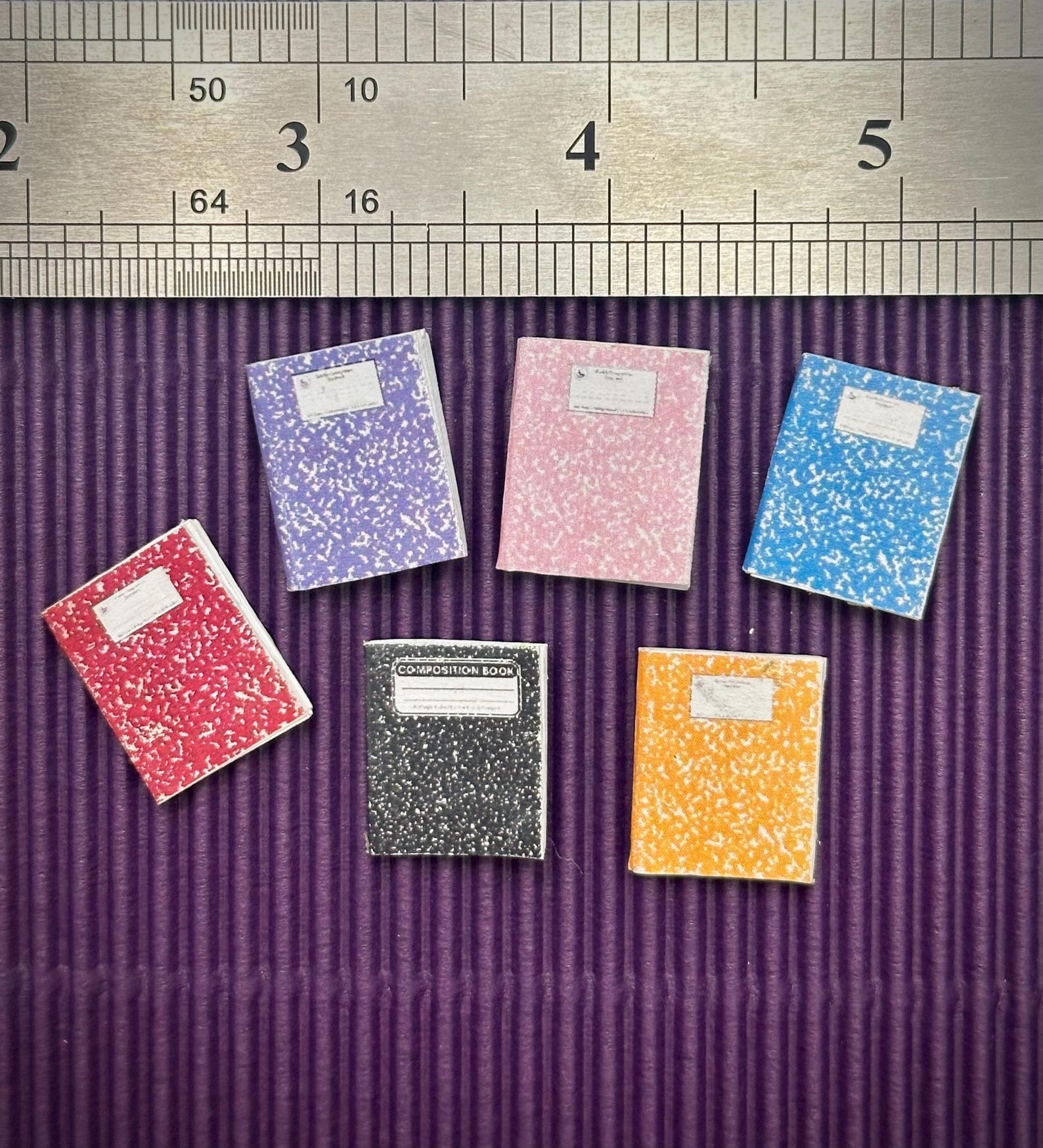 1:12 1-piece Composition Notebook Dollhouse Miniature- Tiny Journal ...