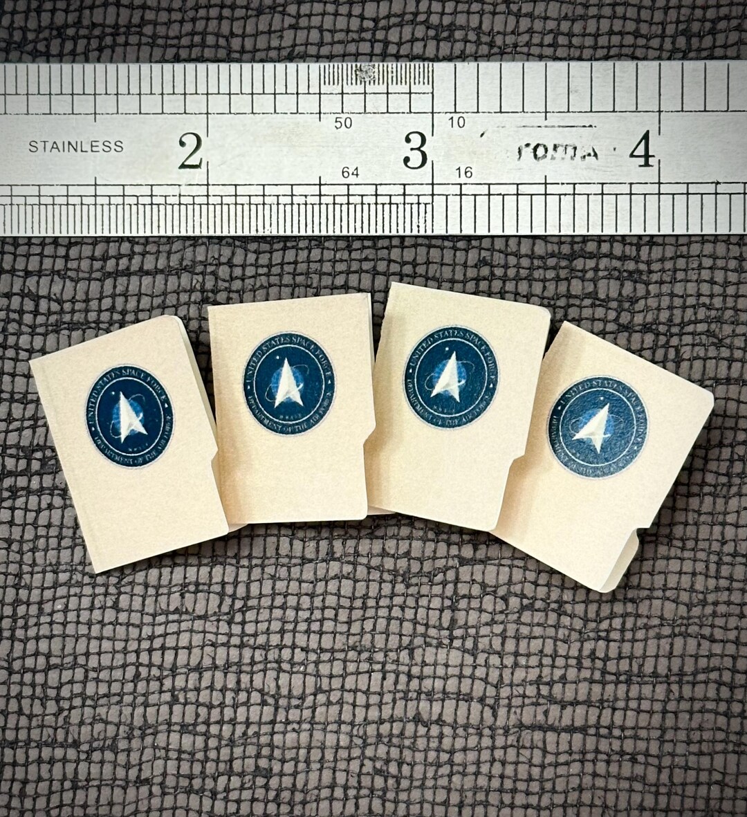 1:12 4-piece Space Force File Folders Dollhouse Miniatures -tiny ...