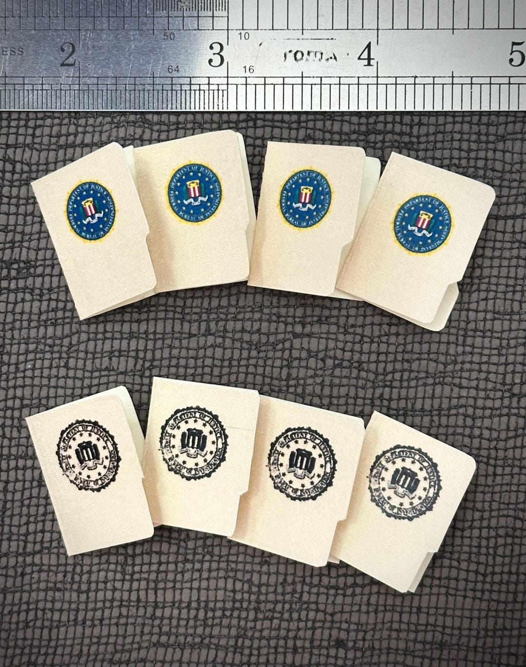 1:12 FBI File Folders 4 Pack Dollhouse Miniatures -tiny Top Secret ...