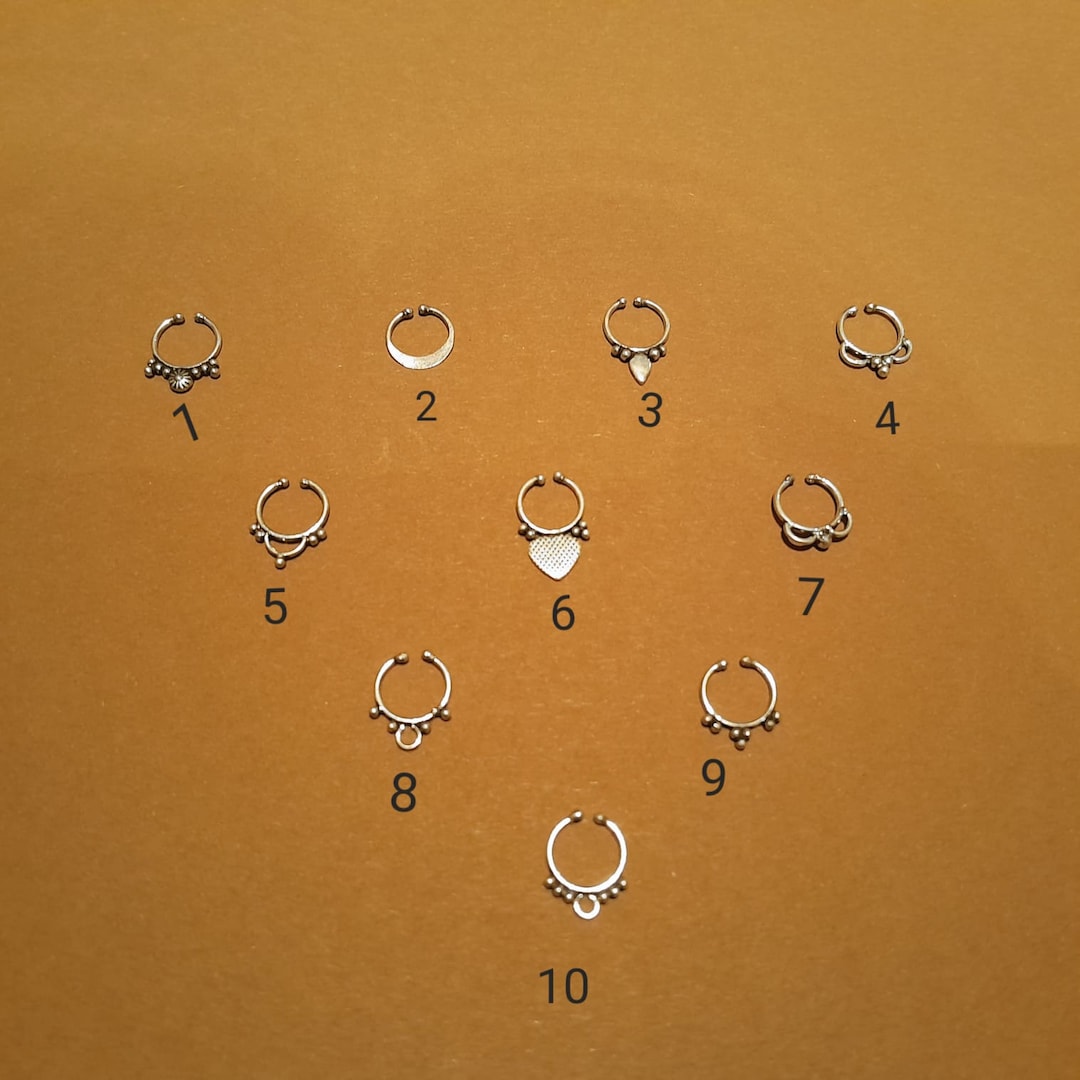 Fake Septum Ring - Clip on Septum Ring - Surgical Steel Faux Septum ...